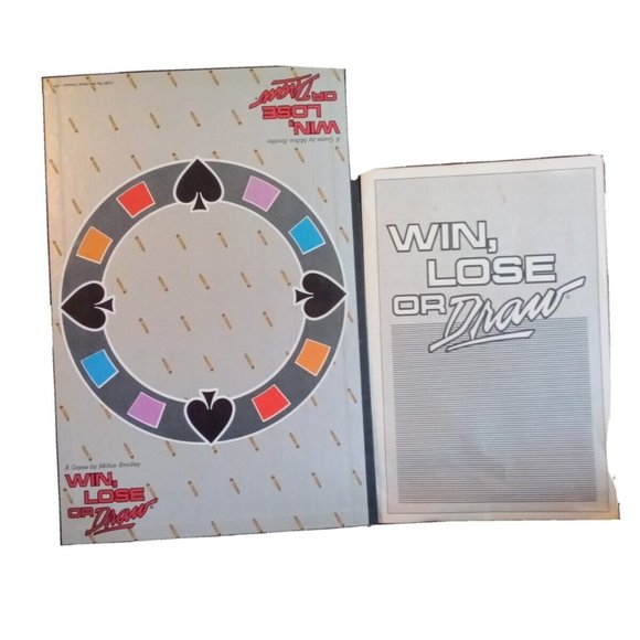Milton Bradley | Toys | Win Lose Or Draw Board Game Replacement Board Instructions 987 Milton ...